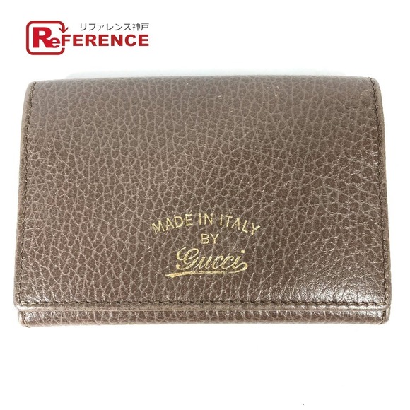 Gucci | Bags | Gucci Swing Bifold Pass Wallet Business Card Leather ...